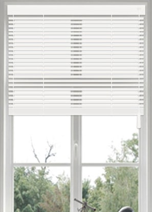 וילון תריס ונציאני אלומיניום חלק, לבן מבריק, 25מ"מ - וילונות אונליין ...